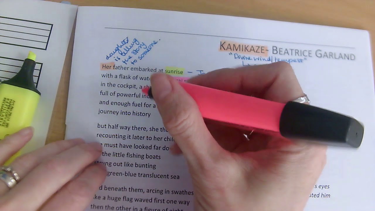 Notes on Kamikaze for AQA GCSE English Literature - YouTube