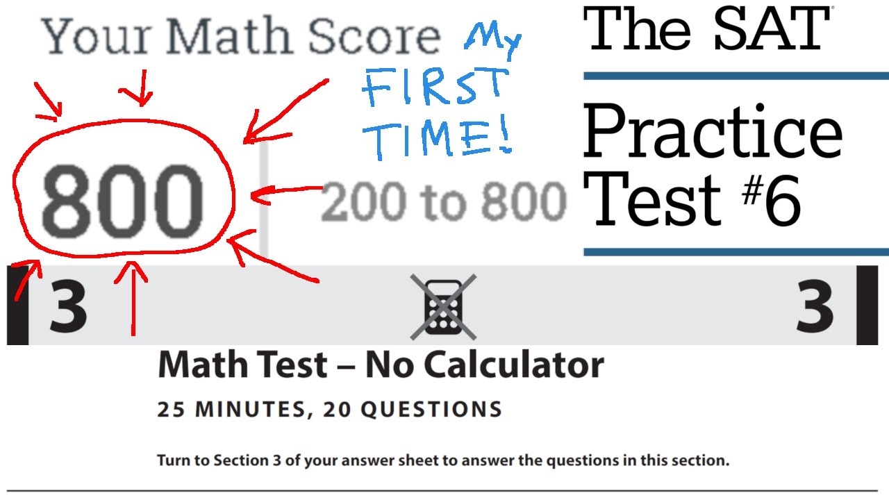 My First 800 (SAT Practice Test 6, Section 3) - YouTube