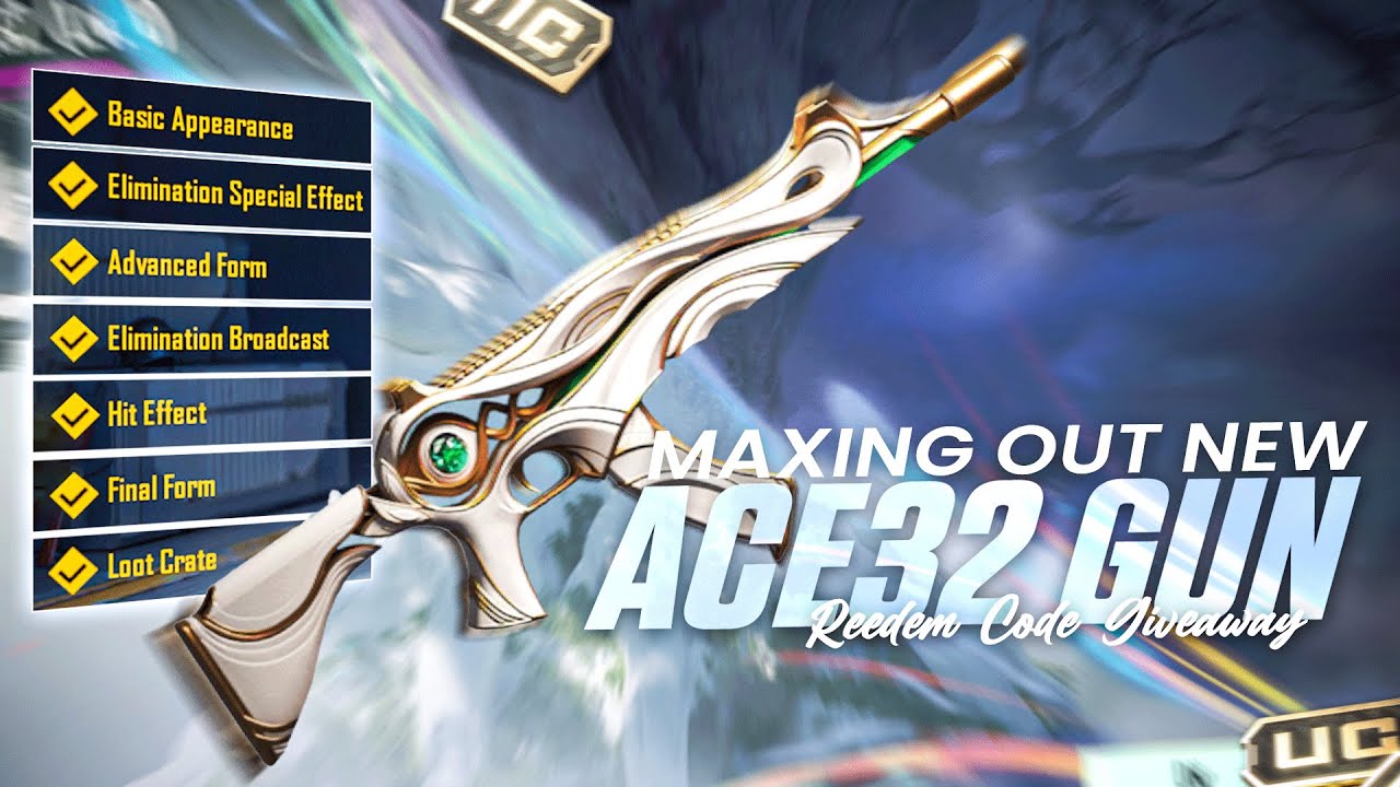 Redeem Code Giveaway 😍 | Maxing Out 😍 New ACE32 Gun | BATTLEGROUNDS ...