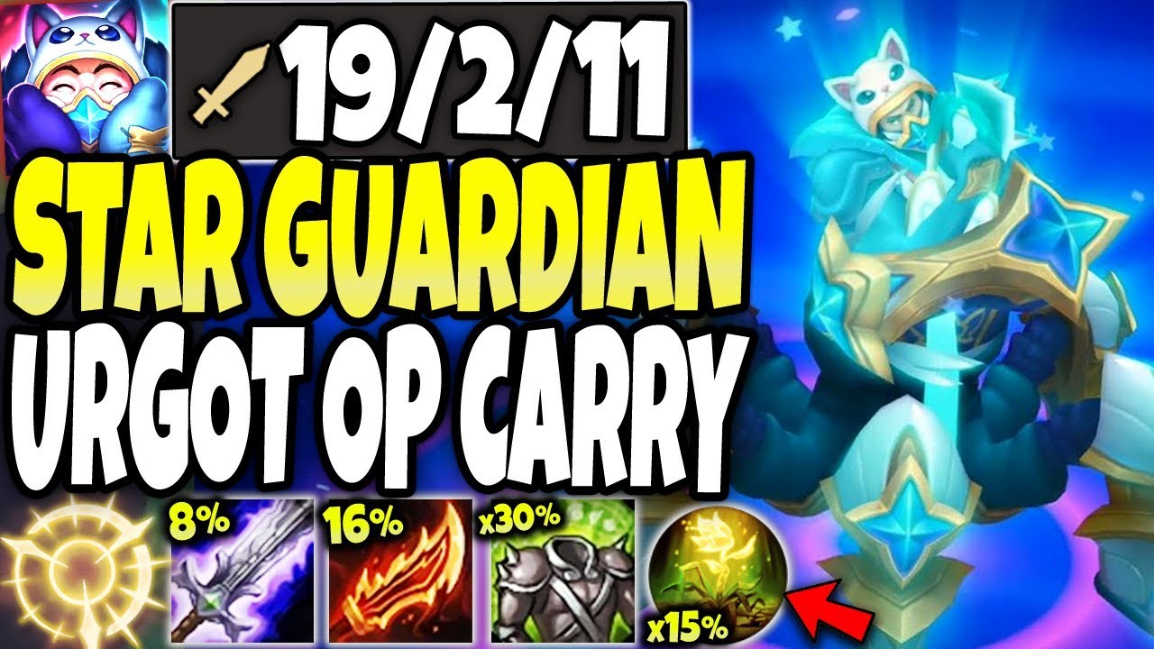 MOST MAJESTIC URGOD GAME EVER! New Star Guardian Pajama Urgot Skin! LoL ...