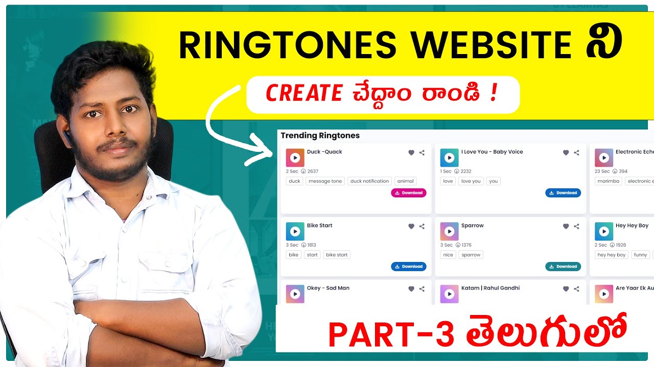 How to Create Ringtones (MP3) Website in Telugu | Part 3 - YouTube