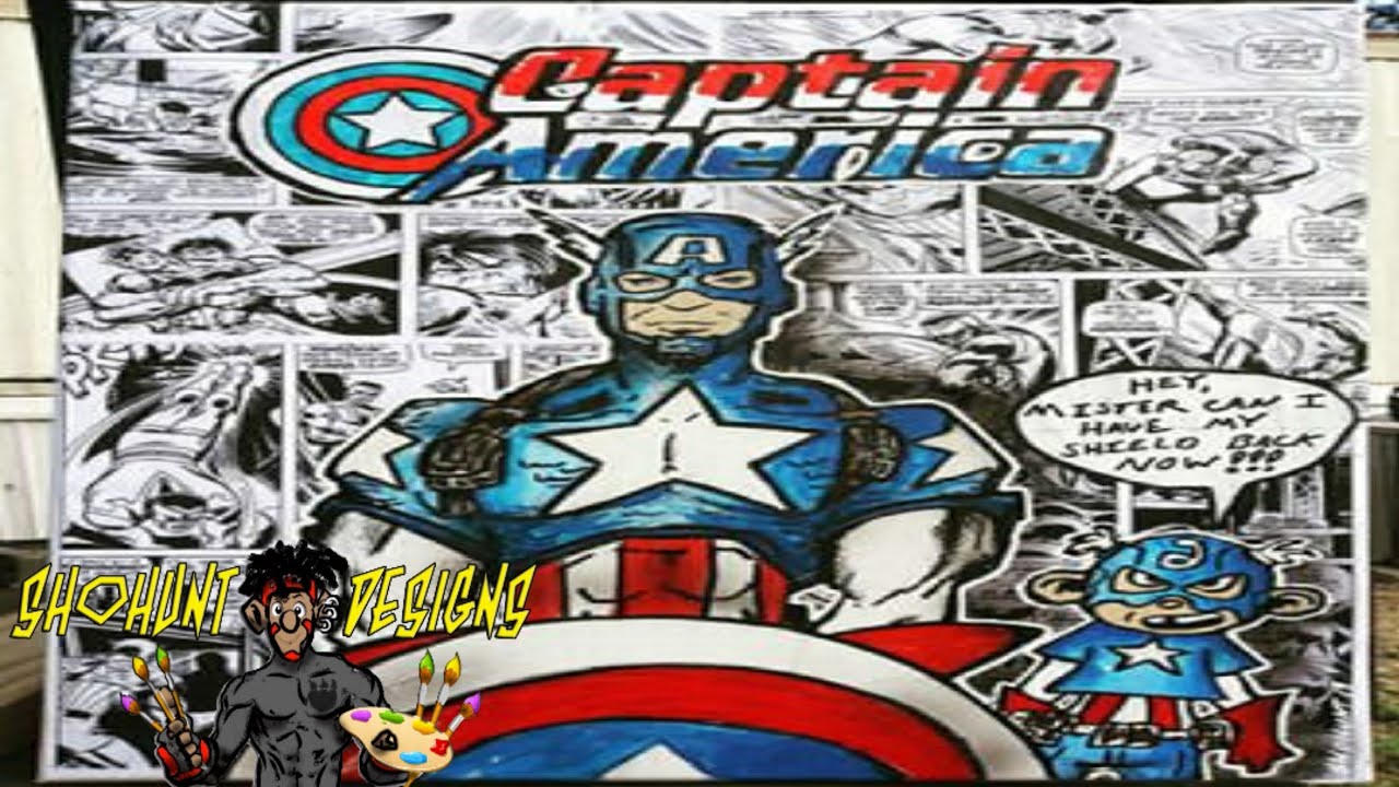 CAPTAIN AMERICA SPEED PAINTING 🇺🇸🖌🖌 - YouTube