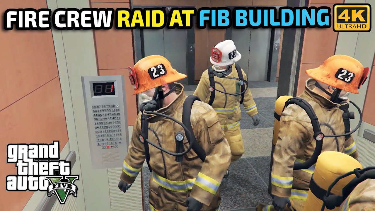 GTA 5 - FRANKLIN AND MICHAEL RAID AT FIB BUILDING AS FIRE CREW ...