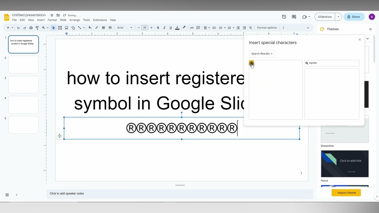 How To Insert Registered Symbol In Google Slides YouTube How To Insert Registered Symbol In Google Slides YouTube