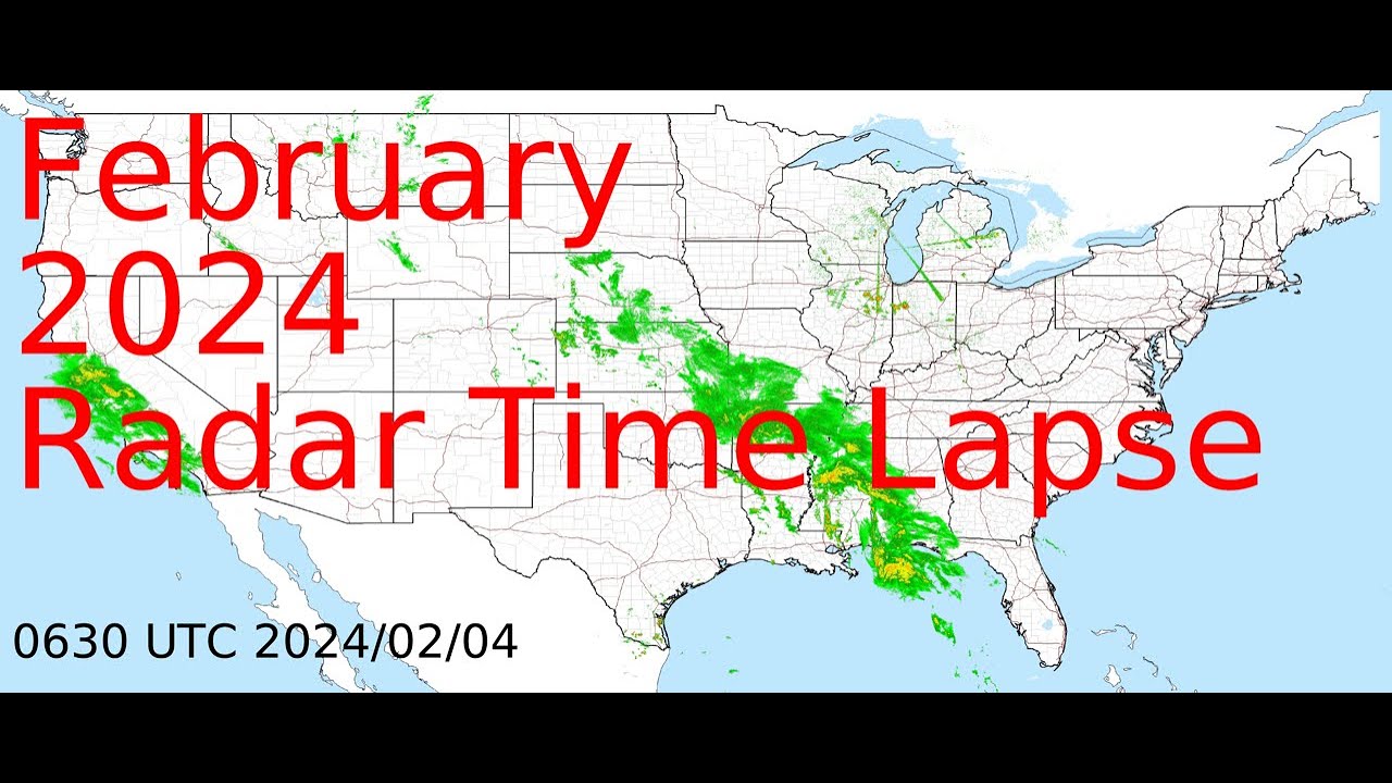 February 2024 US Weather Radar Time Lapse Animation - YouTube
