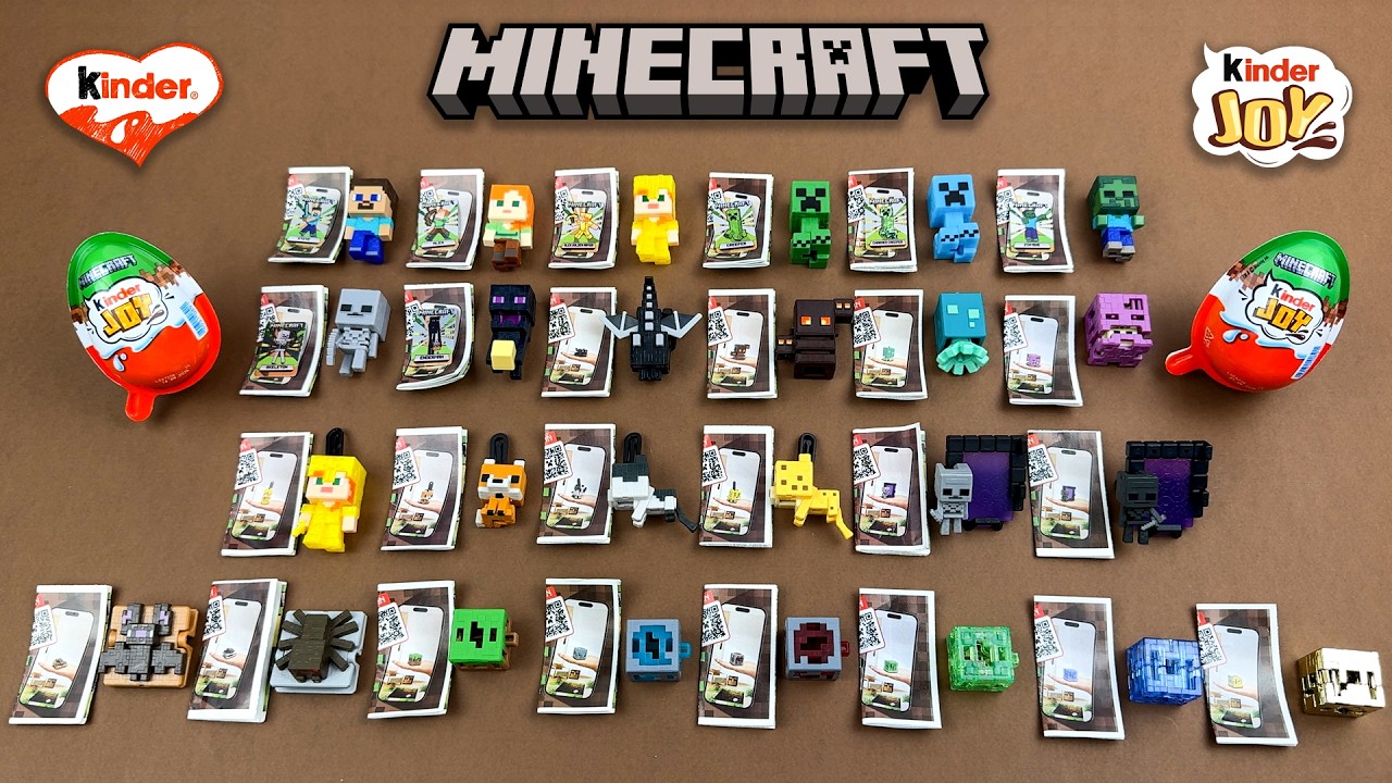 🟩 Kinder Joy MINECRAFT 2026! Full Set Review! Applaydu Codes! - YouTube