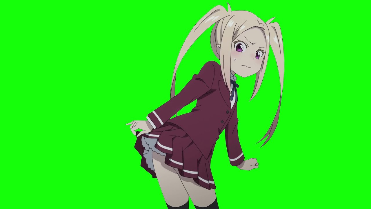 【Mito Kuroki】 Green Screen - Anime Girl - Zombie Queen【Shuumatsu Train ...