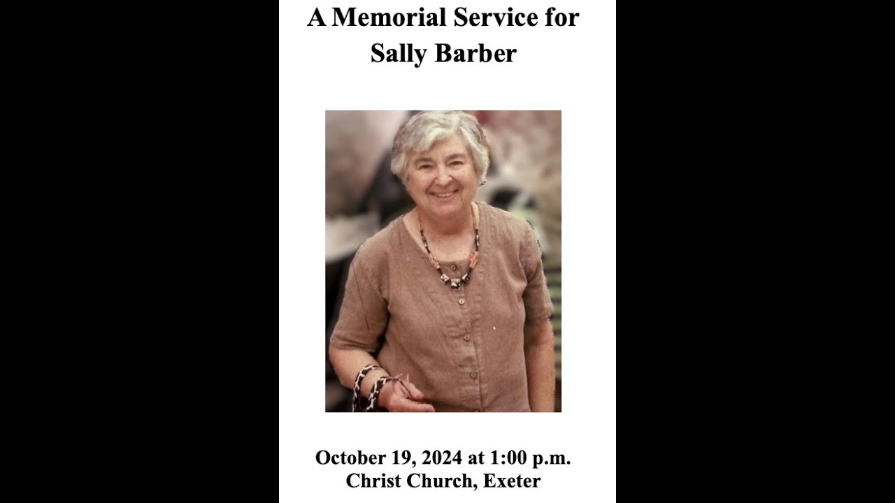 A Memorial Service for Sally Barber - YouTube