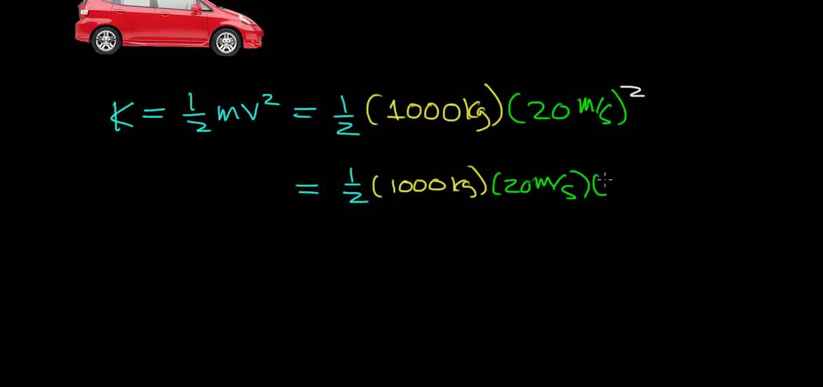 kinetic energy basic calculation - YouTube