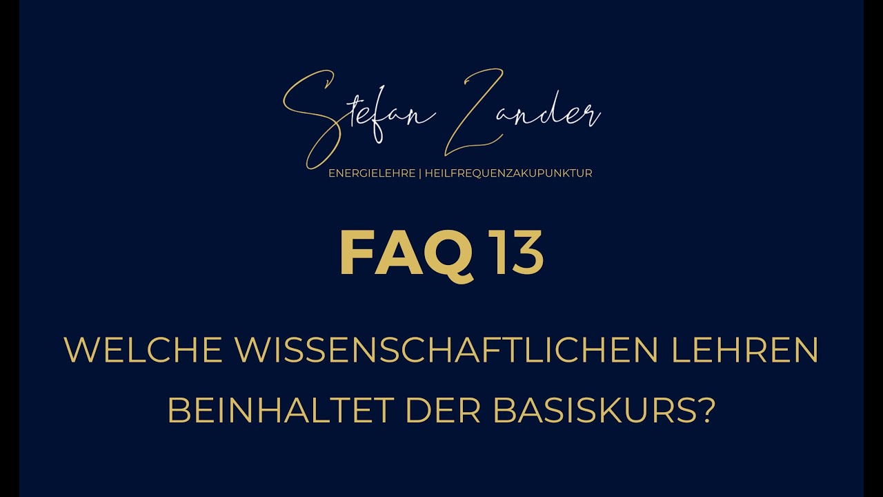 Welche wissenschaftlichen Lehren beinhaltet der Basiskurs? - YouTube