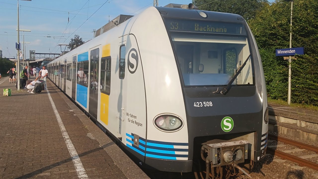 РЕДКОСТЬ! Поездка на поезде BR 423 S-Bahn Stuttgart, борт. #423508 ...