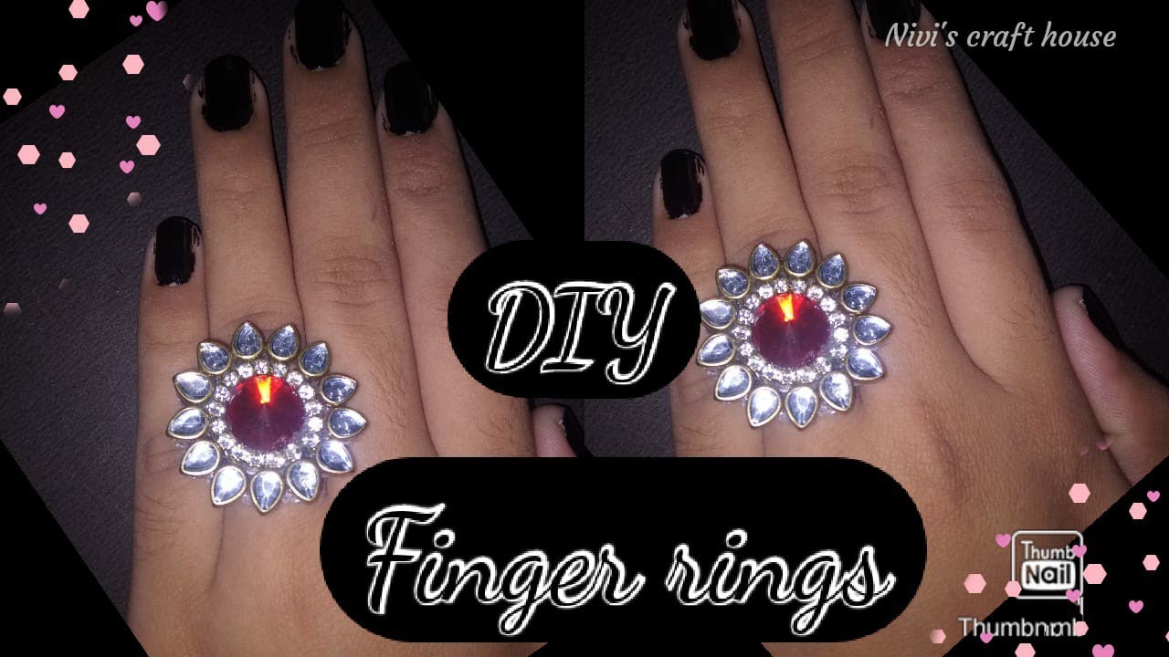 DIY finger ring /, Hand made jewelry /simple finger rings / nivis craft ...