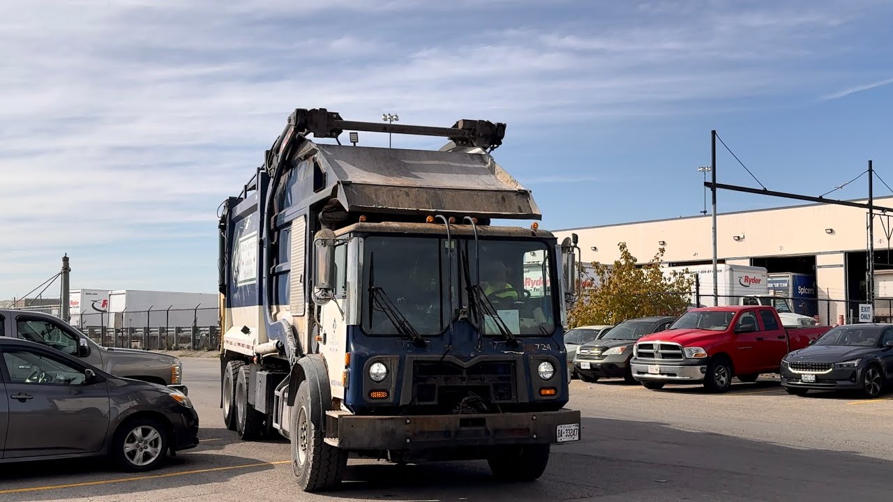 Waste Connections of Canada Garbage trucks at work! - YouTube