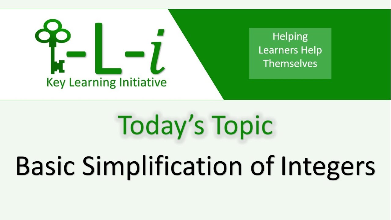 Basic Simplification Of Integers - YouTube