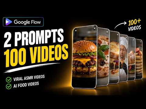 Google Flow AI Tutorial | Create Viral Food ASMR Videos with Just 2 Prompts (Beginner Friendly)