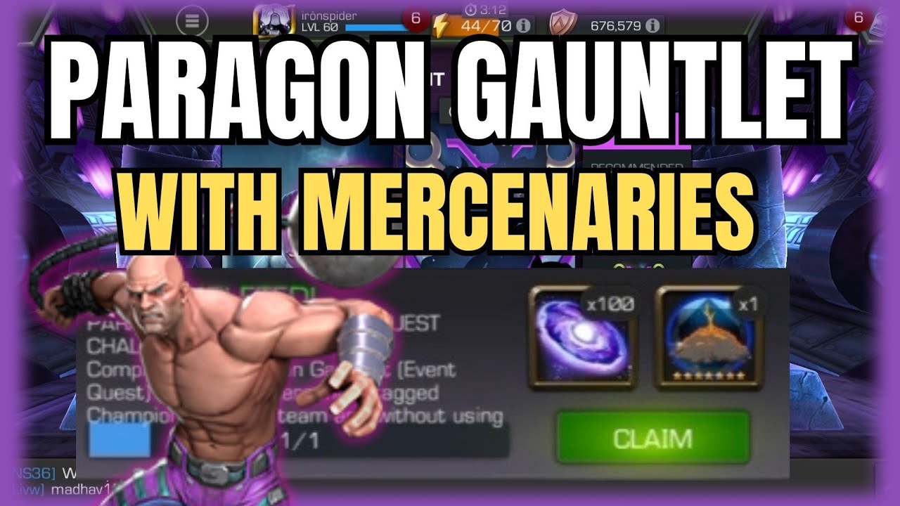 Mcoc - Completing Paragon Gauntlet with Just Mercenaries champs For 7 ⭐ ...