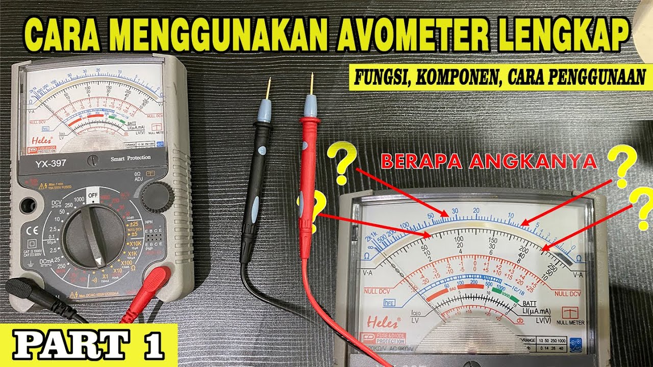 Cara Menggunakan Multimeter Analog || Angka Berapa di Setiap Strip ...
