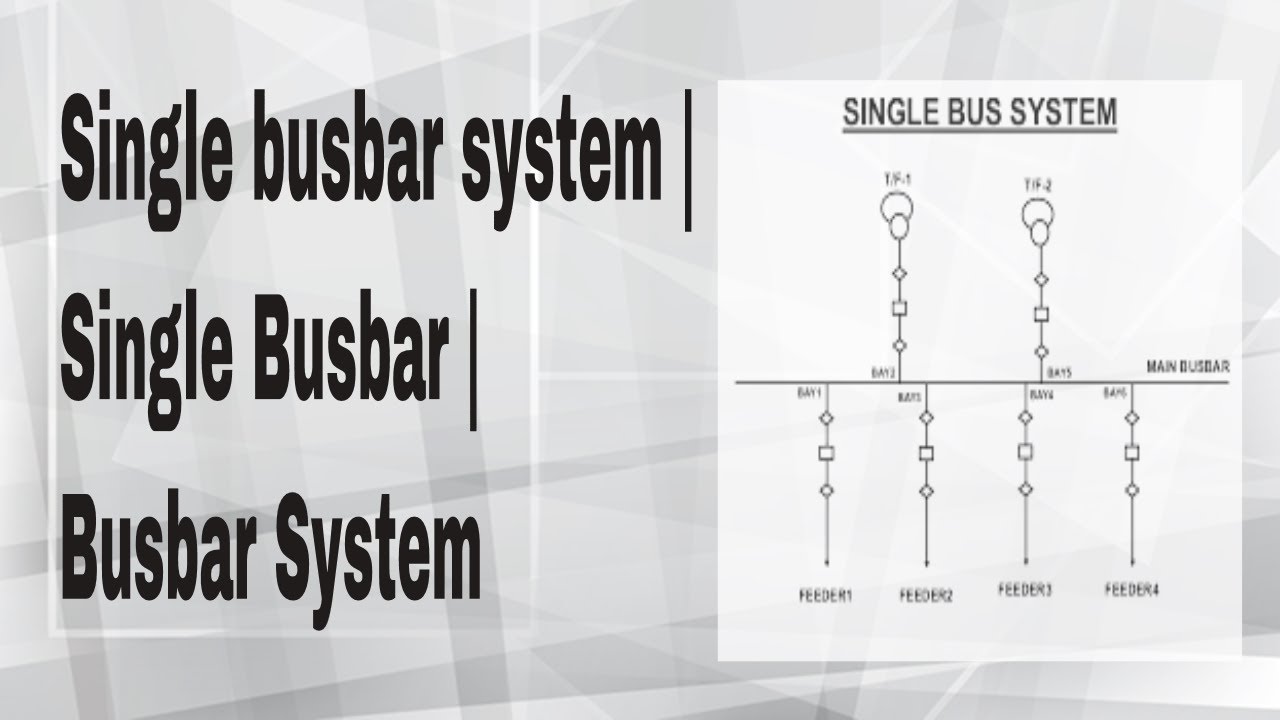 #Busbar Single Busbar System | Single Busbar | Busbar System | basic ...
