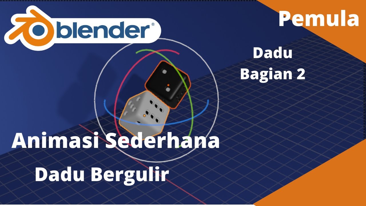 cara buat animasi sederhana dadu bergulir di blender - YouTube