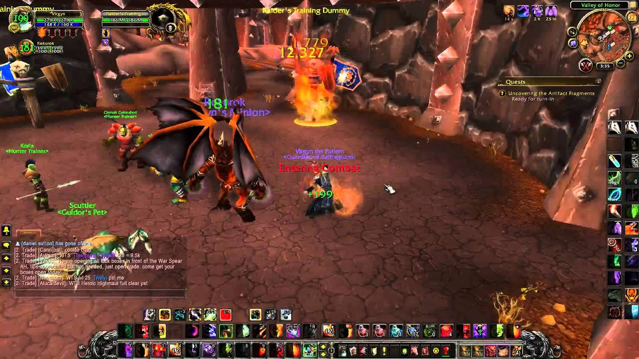 VERY Easy Destruction Warlock WOD Rotation - YouTube