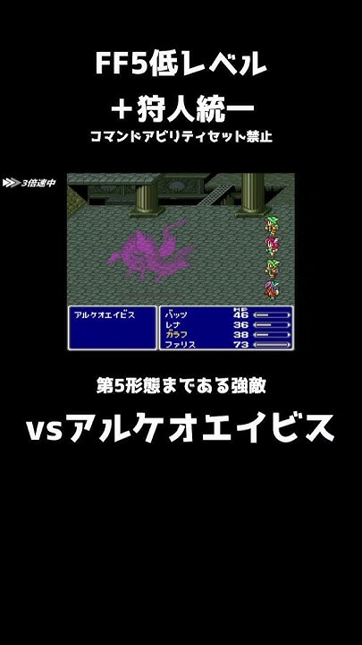 【切り抜き】FF5アルケオエイビスを低Lv狩人でシバく動画 FINAL FANTASY V SFC版 - YouTube