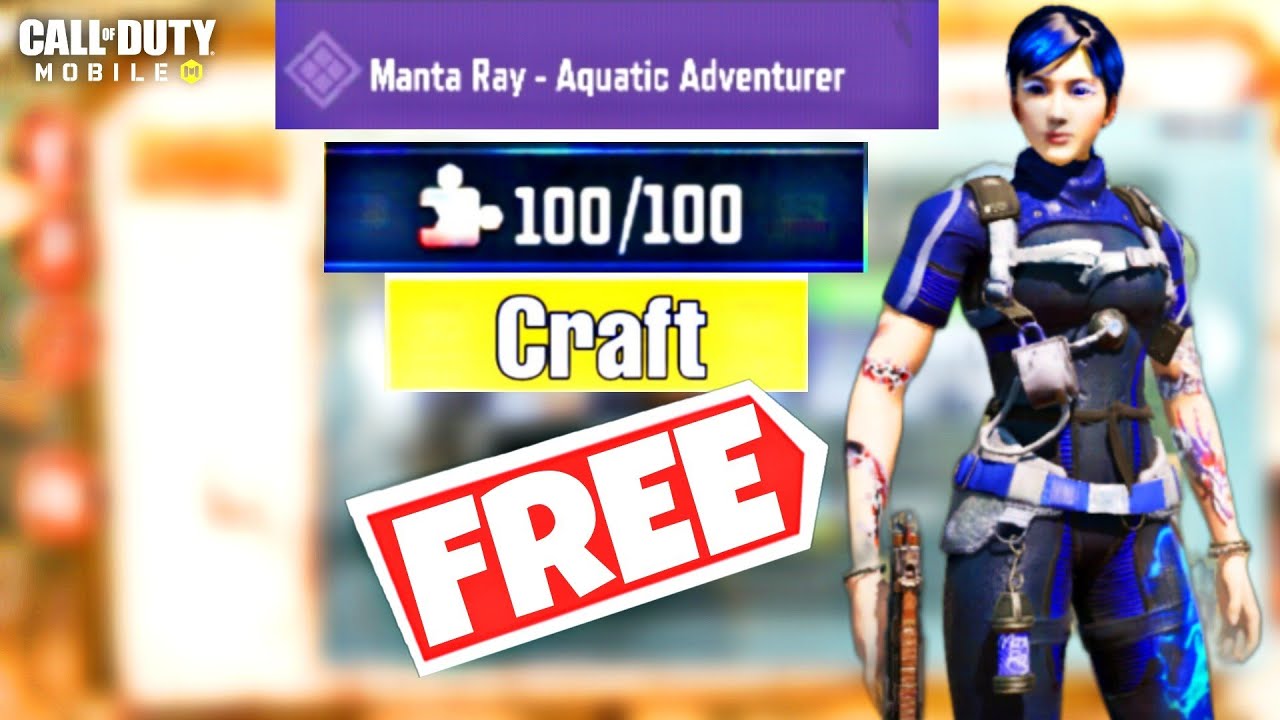 HOW TO GET/UNLOCK MANTA RAY AQUATIC ADVENTURER FAST IN COD MOBILE ...