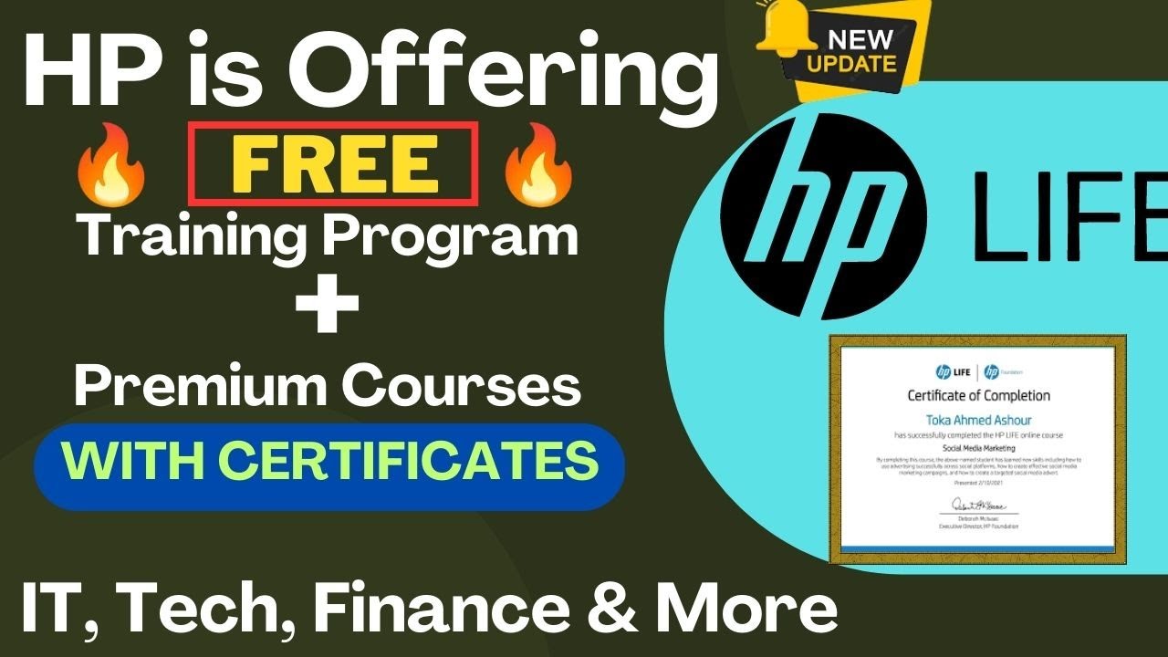 HP Free Training + Online Courses 2023 | Free Certificate | Any Student ...