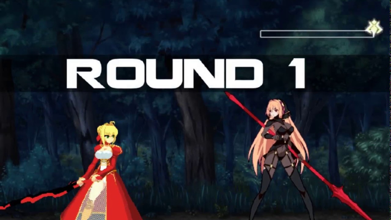 Saber Extra Nero Claudius vs Scathach lvl 1 & lvl 2 - Epic Mugen Fight ...