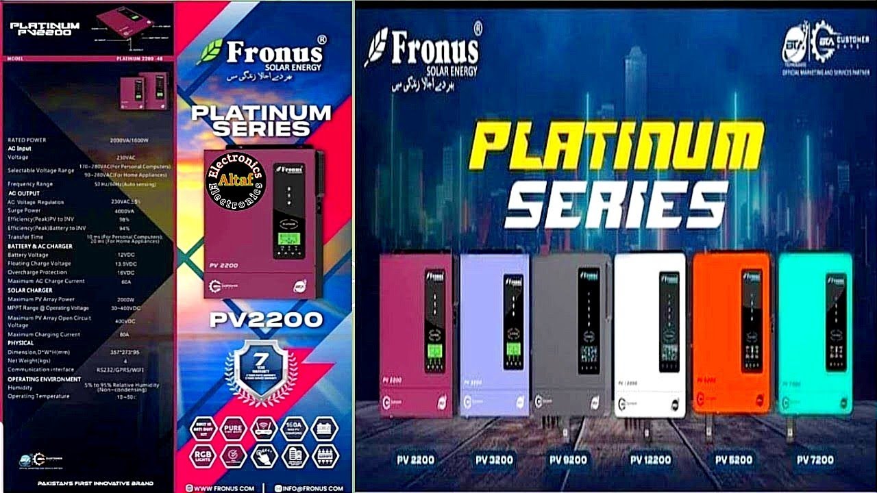 Fronus platinum series pv 2200VA 1600W 12v solar hybrid inverter Altaf ...