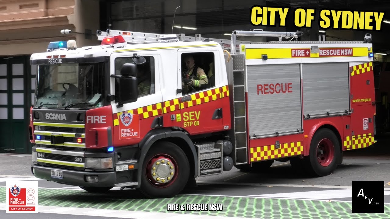 ⁴ᴷ SPARE RESCUE PUMP * F+RNSW - (SEV) STP08 94D SCANIA responding as ...