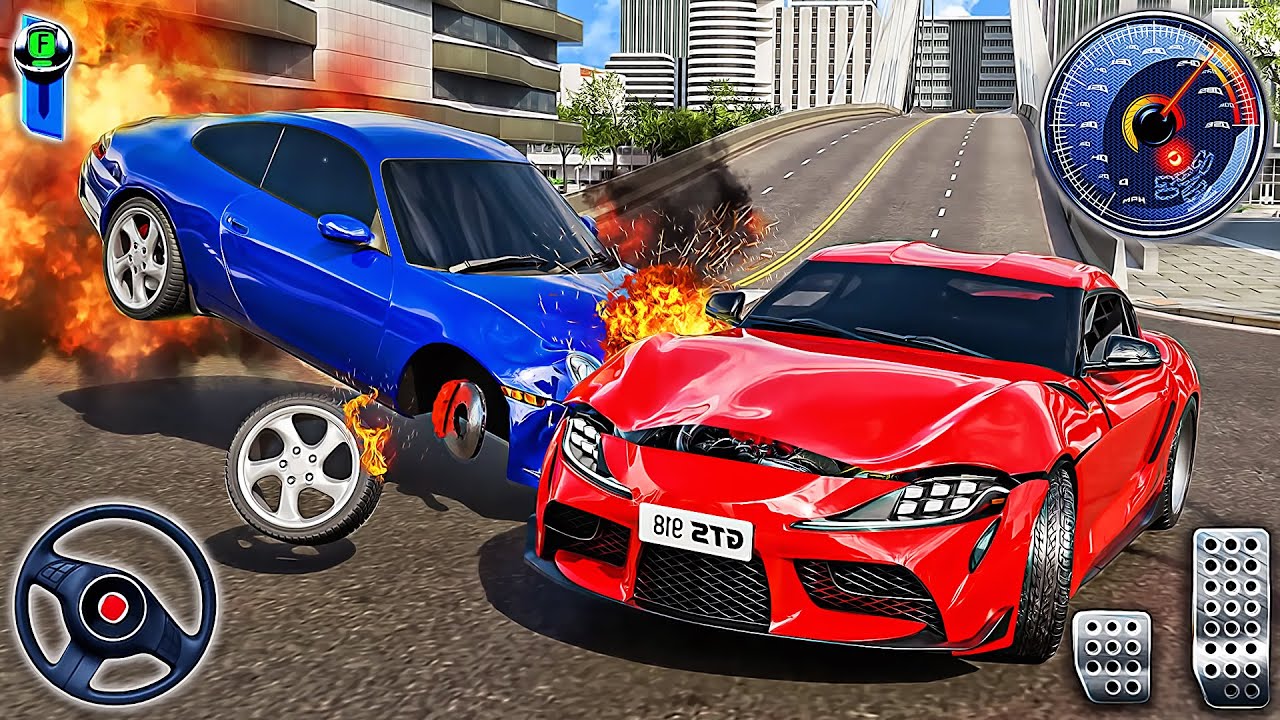 Extreme Car Crash Racing Game - Crazy Sport Car Stunts Driving ...