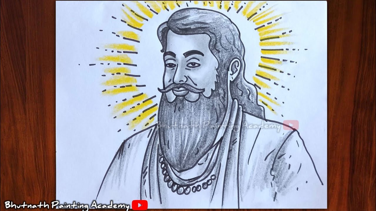 Guru Ravidas drawing with pencil shading - YouTube