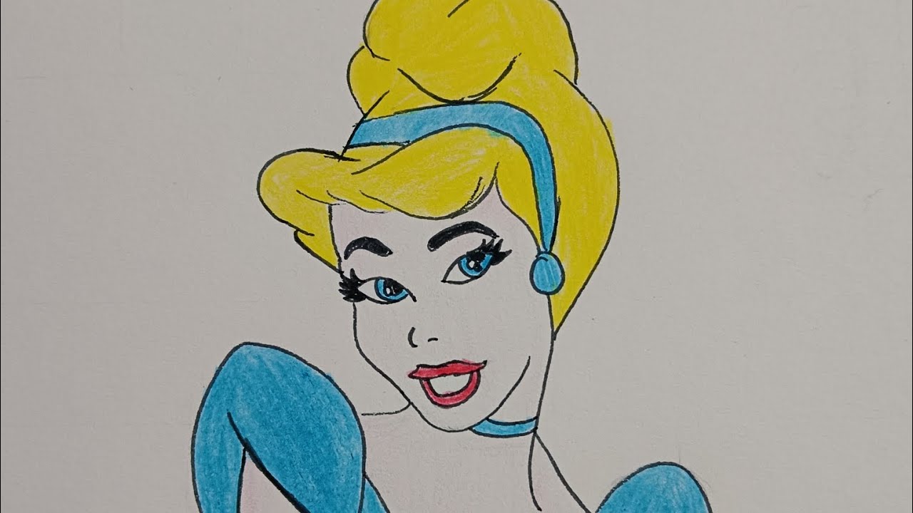 how to make cindrella drawing ll easy cindrella drawing ll beautiful ...