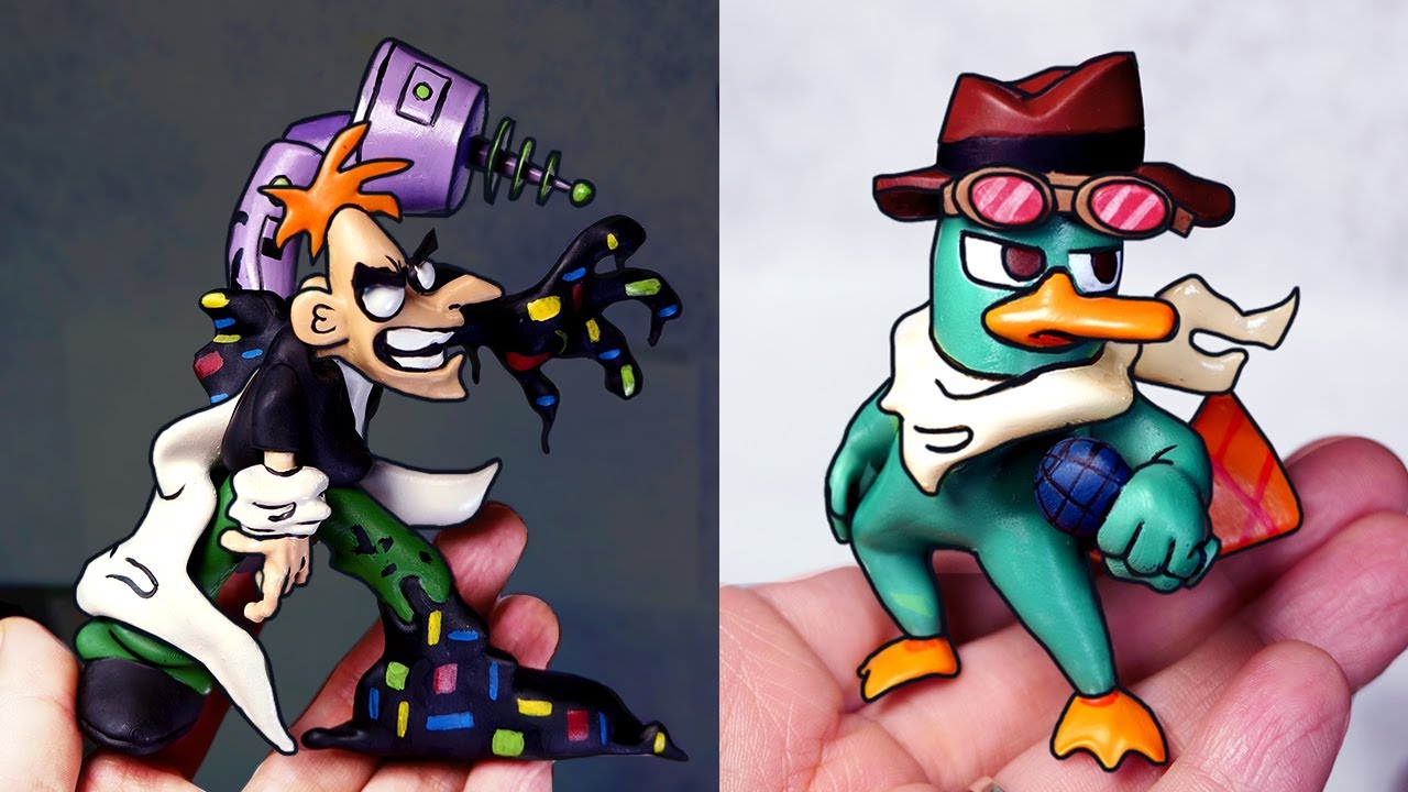 [FNF] Making Perry Platypus & Dr. Doofenshmirtz Sculpture Timelapse ...