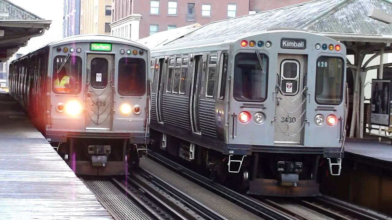 CTA Transit: MK 3200 Series "L" Brown Line & BV 2400 Series Green Line ...