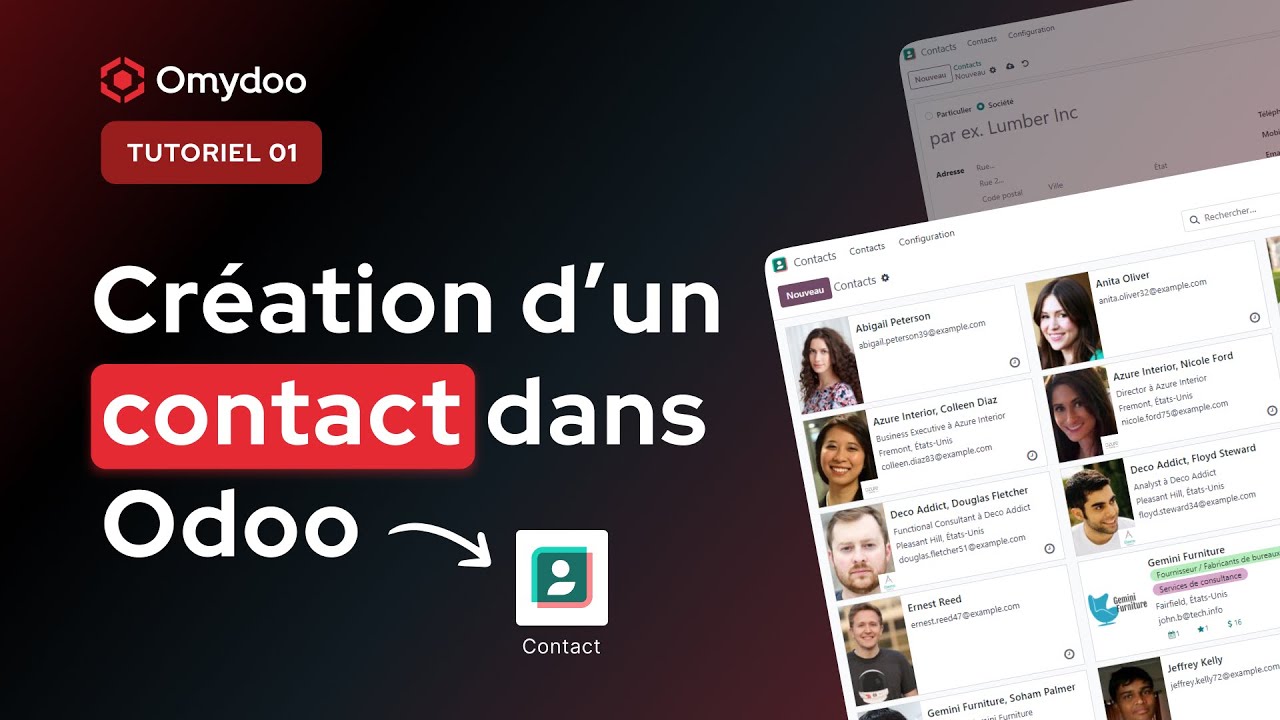 Odoo Tutoriel #01 : Création d’un contact dans Odoo (V17) - YouTube