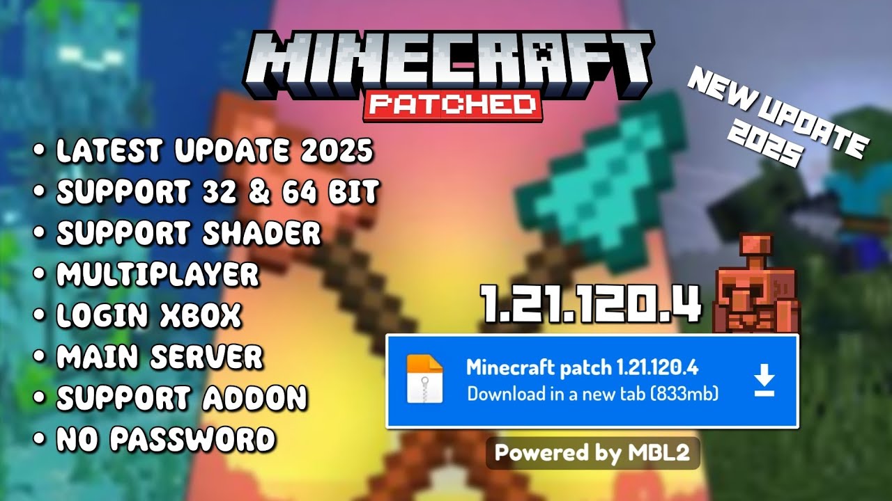Update Minecraft patch 1.21.120.4 official release | support 32 & 64 ...