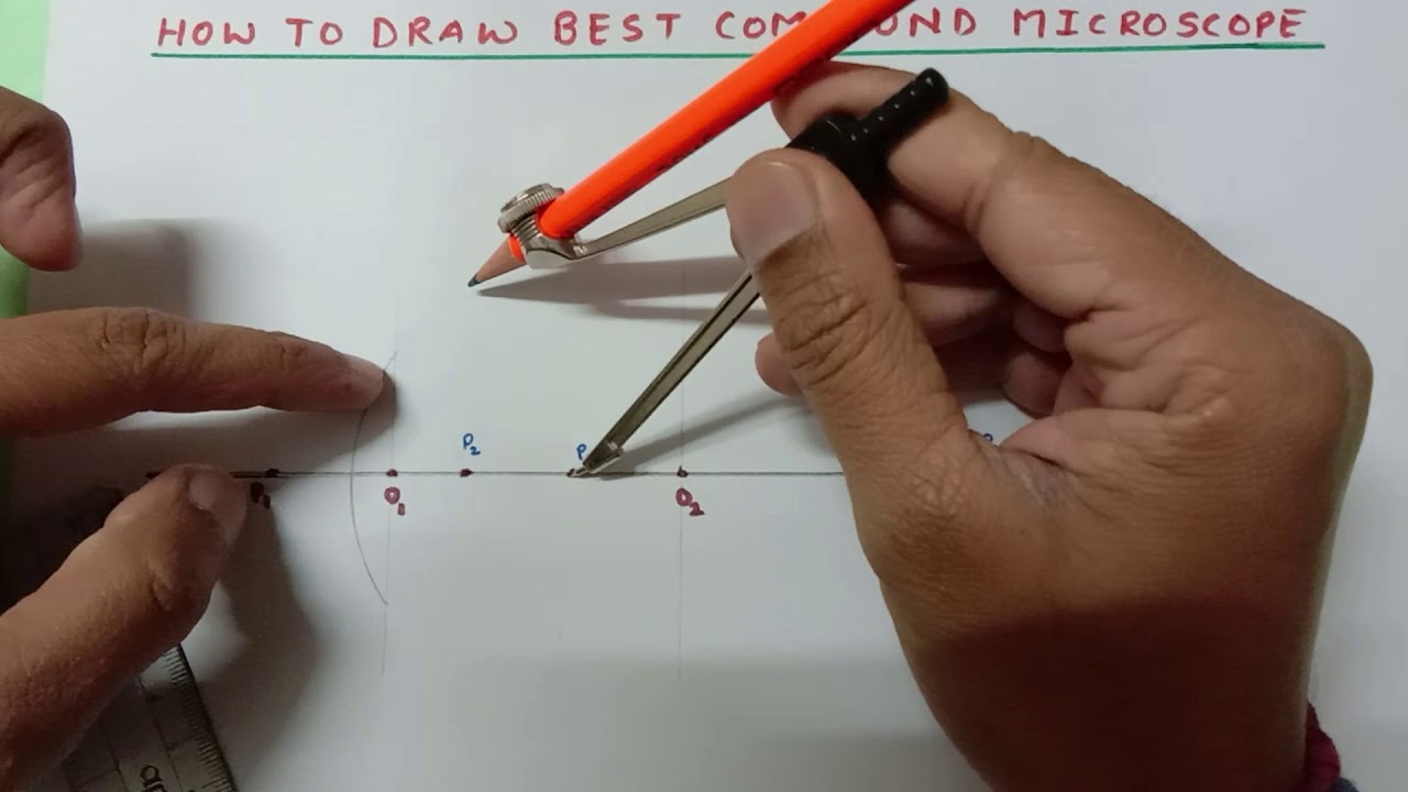 How to Draw perfect compound microscope ray diagram in minutes| Board ...
