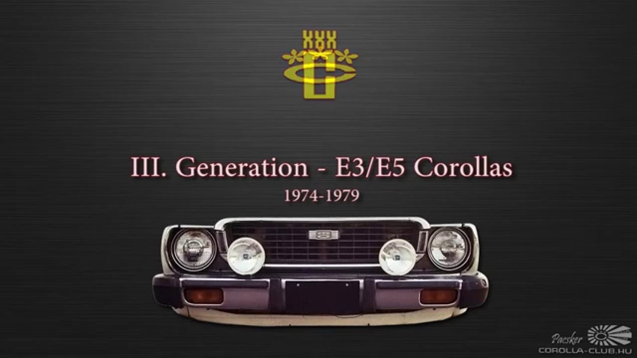 Toyota Corolla 50th Anniversary - Evolution of "C***" Corolla Emblems ...