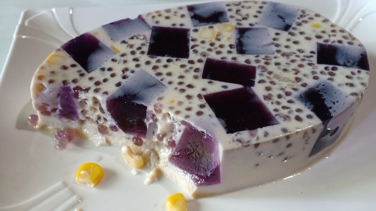 CREAMY UBE CORN SAGO GULAMAN | UBE CORN TAPIOCA JELLY DESSERT [Yummy ...