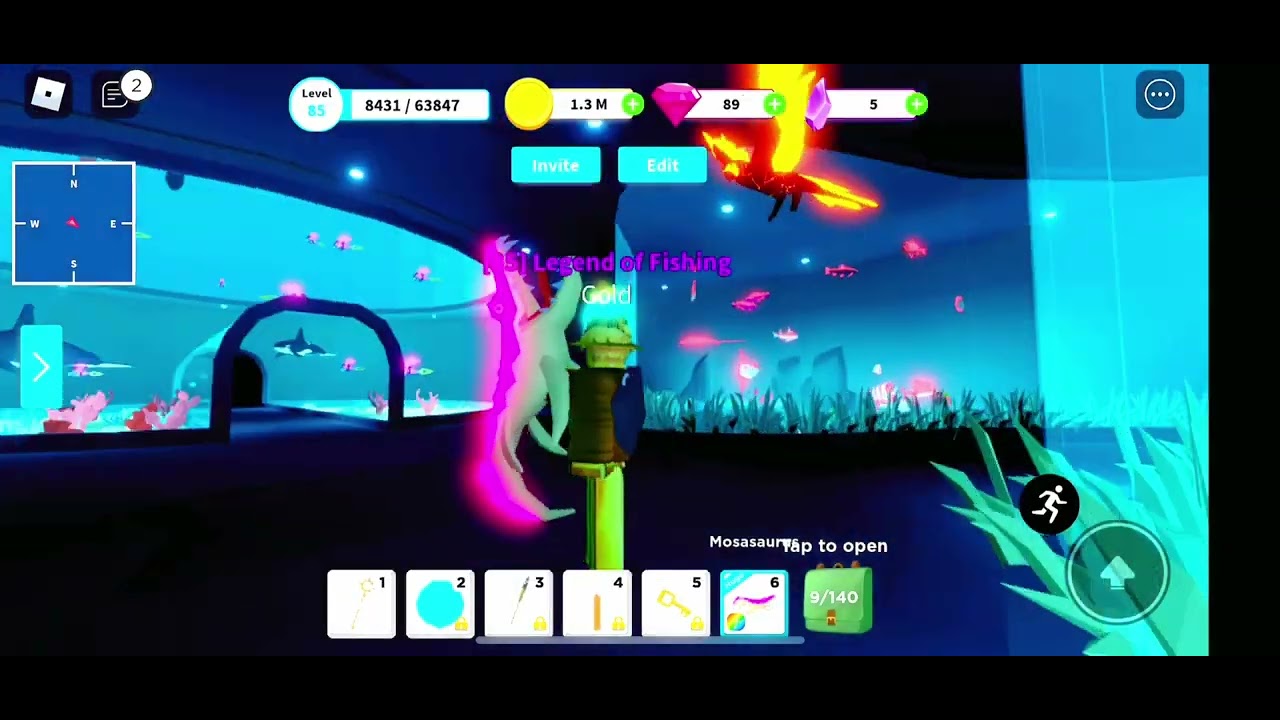 Rainbow mosasaurs|fishing simulator Roblox - YouTube