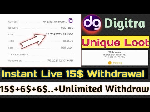 Instant 15$ Withdraw Digitra🎉New Crypto Exchange Loot ️Instant Witdraw ...