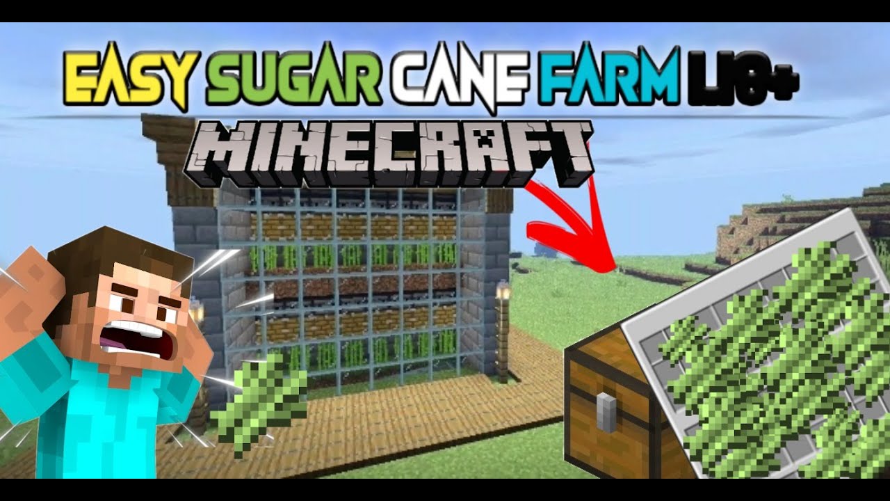 How to Make an Automatic Sugar Cane Farm in Minecraft/ Automatic ...