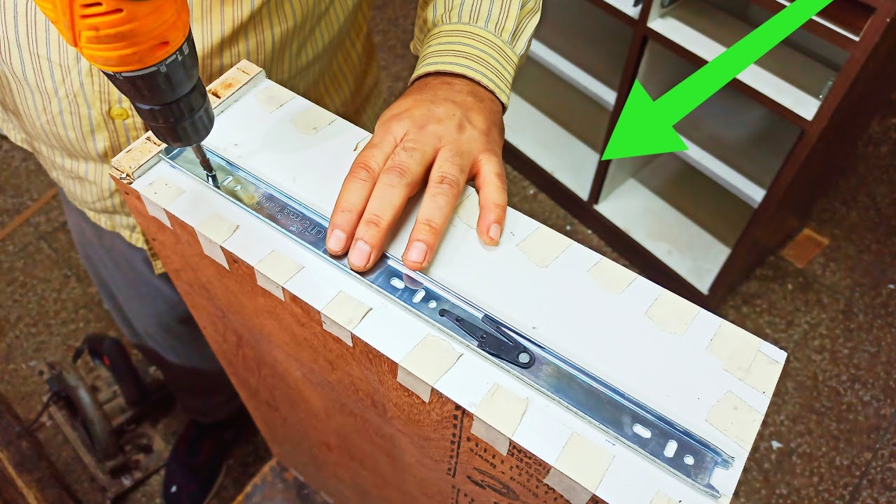 Sliding channel दराज कैसे बनाते है और उनकी Fitting कैसे की जाती है ...