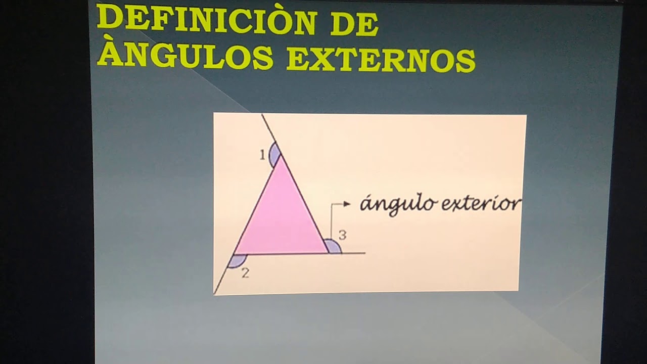 Ángulos externos e internos de los triángulos - YouTube