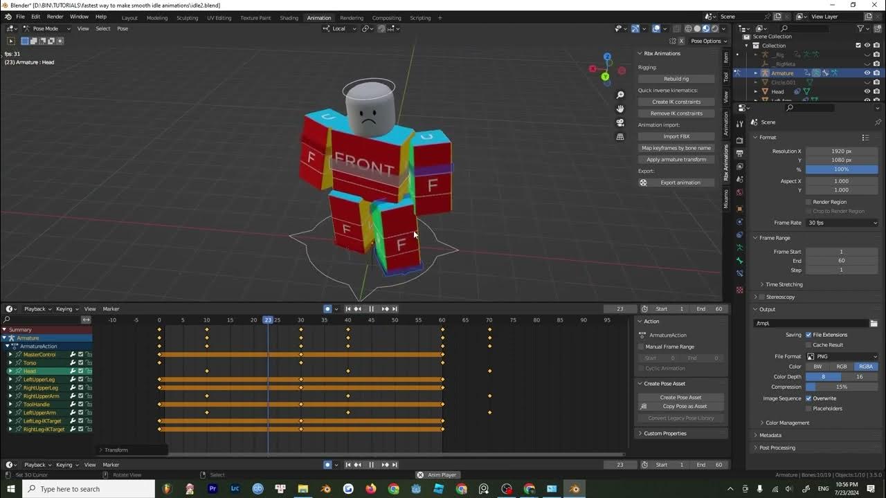 fastest way to make smooth idle animations in 5 minutes [roblox blender ...