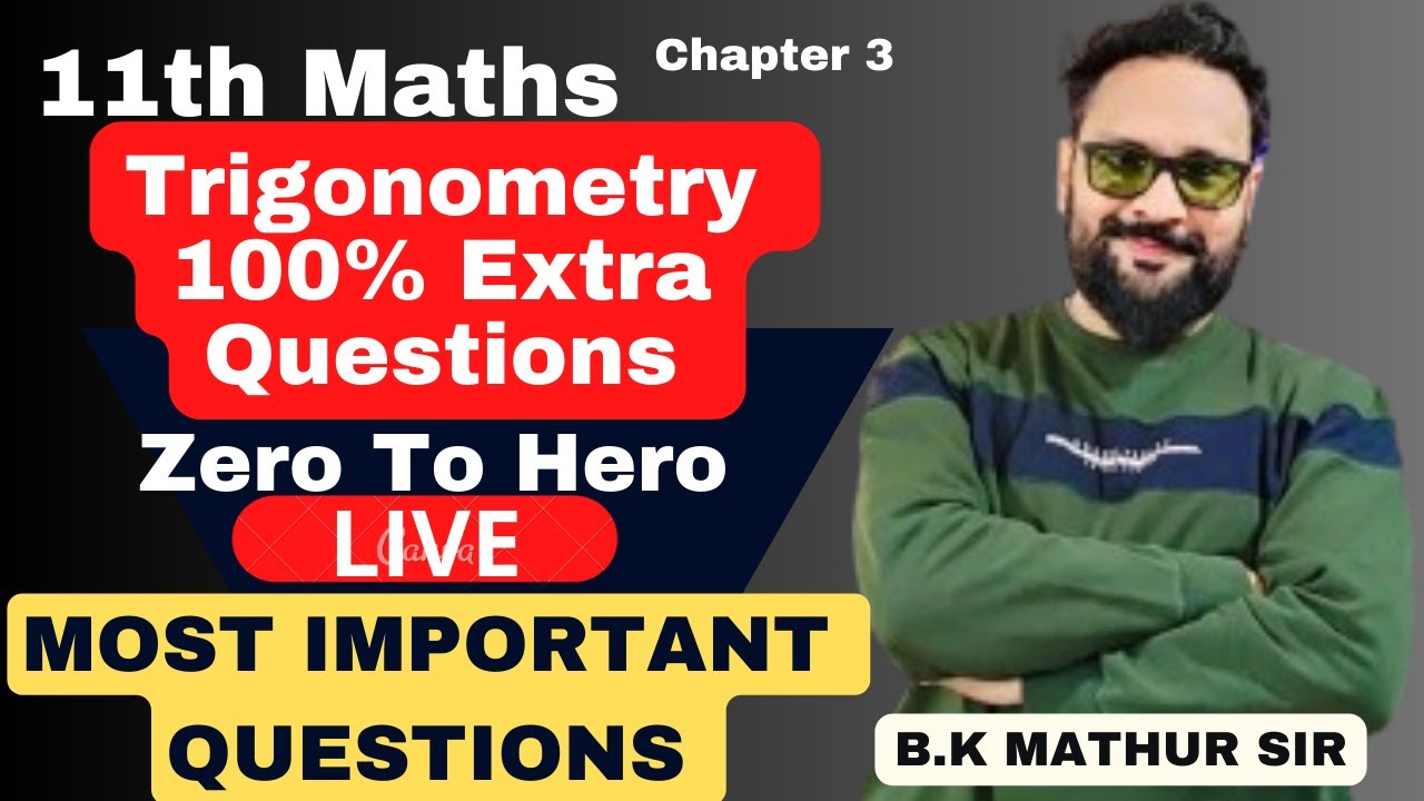 11th EXTRA Trigonometry Questions #Trigonometry #mathematics #11th # ...