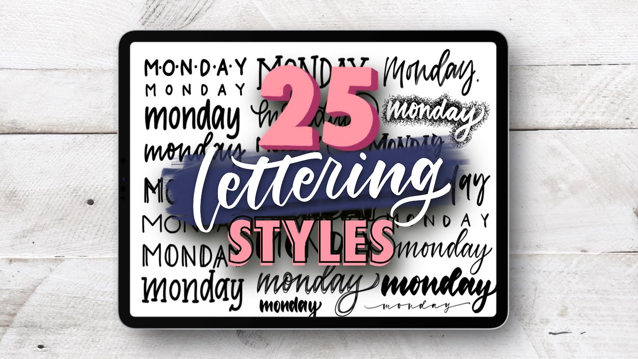 25 Hand Lettering Styles - Tutorial + Tips! | LETTER WITH ME - YouTube