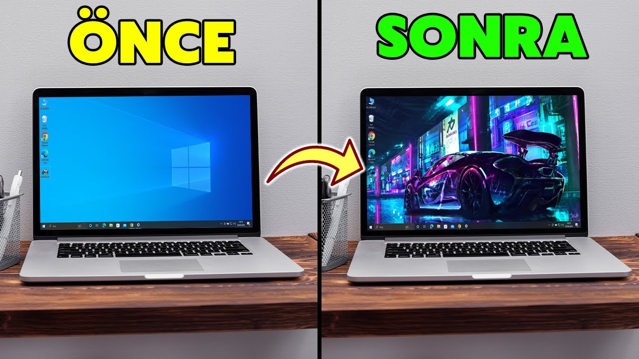 BİLGİSAYARDA ARKA PLAN DEĞİŞTİRME - YouTube