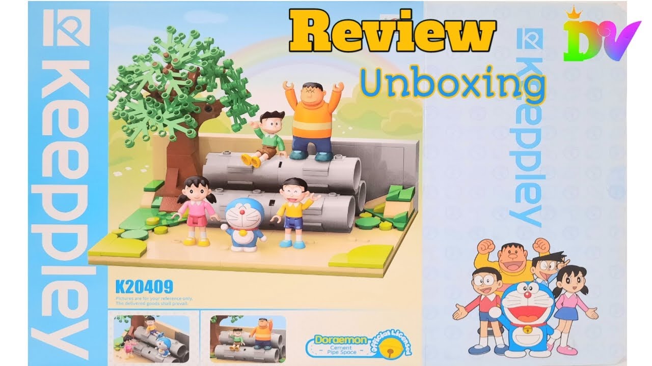 Keeppley K20409 Doraemon Playground set with friends Unboxing and ...
